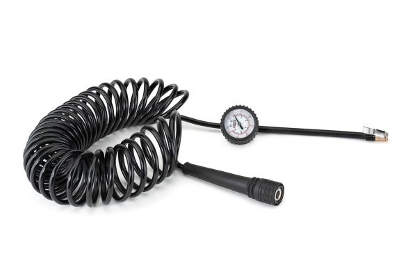Portable air compressor hose store